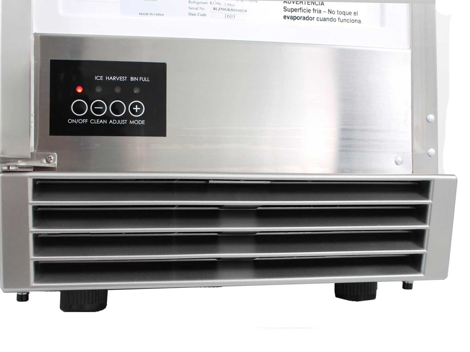 Blaze 50 Lb. 15-Inch Outdoor Rated Ice Maker w/ Gravity Drain - BLZ-IC ...